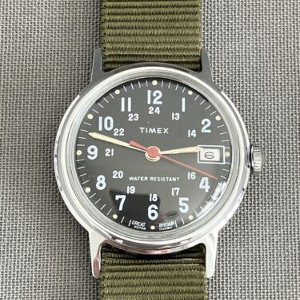 Vintage 1980 Timex Military Style Sprite Manual Wind Watch ...