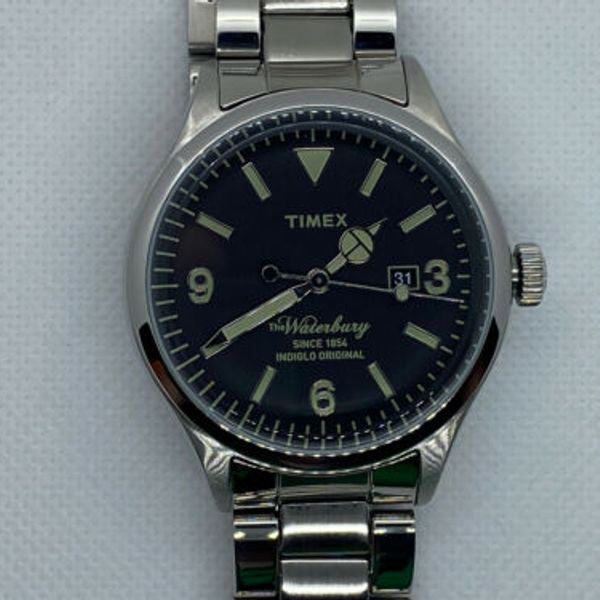 Timex "Explorer" (Rare& Discontinued) TW2P75100 Waterbury Stainless ...