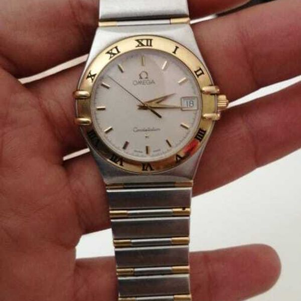 OMEGA CONSTELLATION 18K C&B GOLD/STAINLESS 1552/862 GENTS WRISTWATCH ...