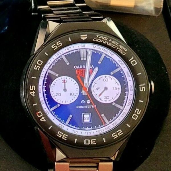 Tag Heuer Connected Modular Smart Watch 45 Titanium SBF8A | WatchCharts ...