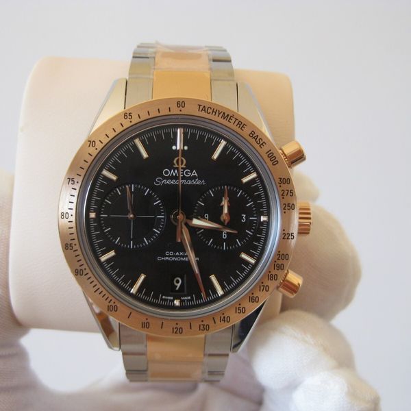 NEW OMEGA 18K/SS SPEEDMASTER '57 CO-AXIAL CHRONOGRAPH WATCH 331.20.42 ...