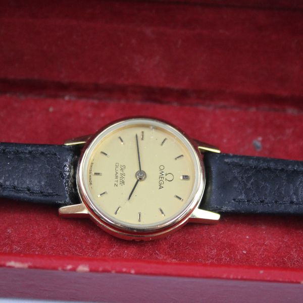 Womens Omega De Ville Gold Tone Watch Quartz Working | WatchCharts ...