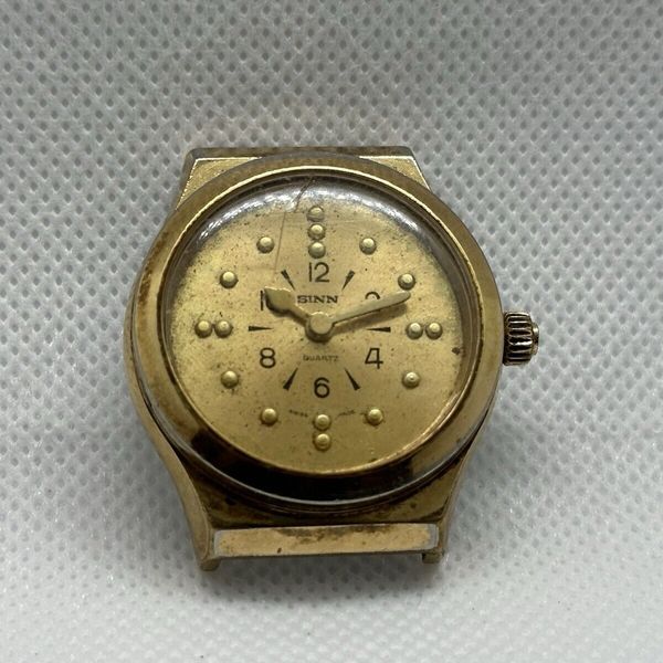 Vintage Sinn Quartz Braille Mens Gold Plated Watch - Spares/Repairs ...