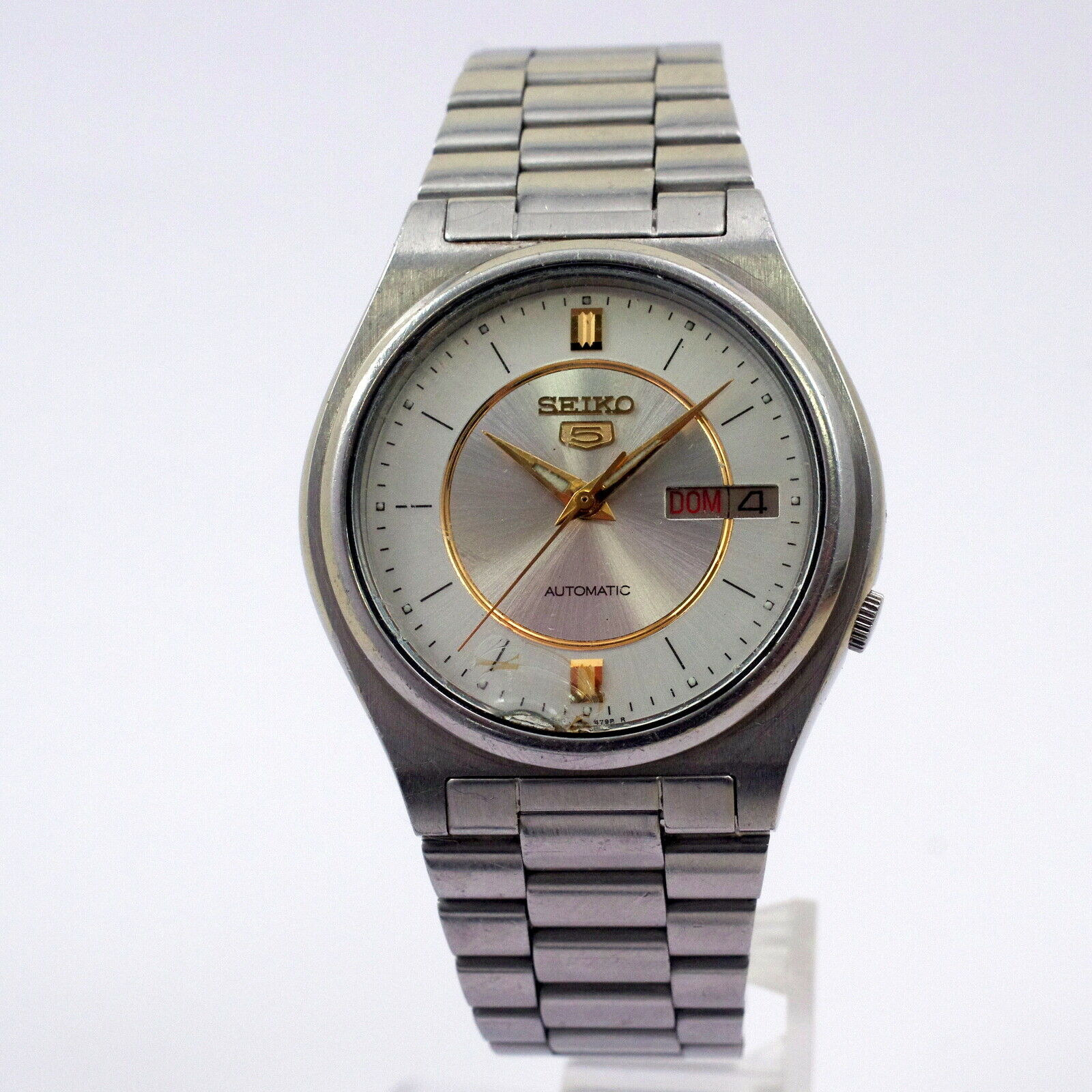 SEIKO 5 Automatic 7009-3170 Day/Date Men's two tone dial wristwatch ...