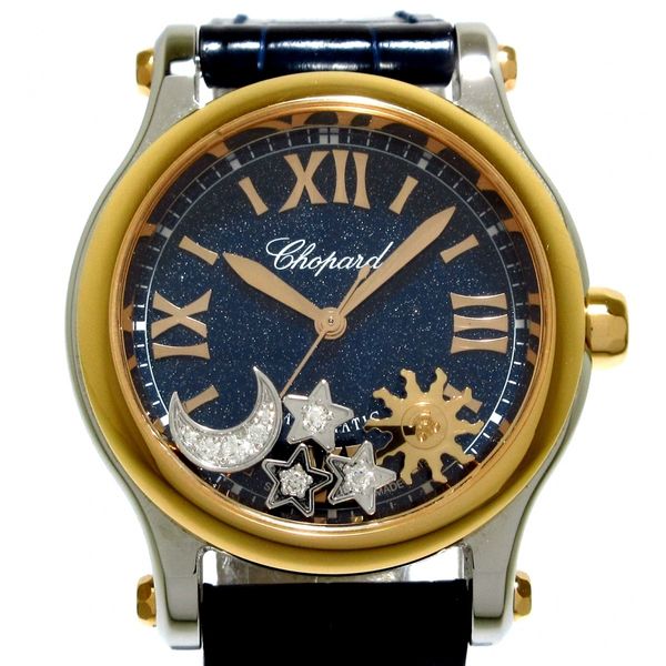 [New] [Used] Chopard Happy Sports Sun Moon and Stars Watch SS×K18PG ...
