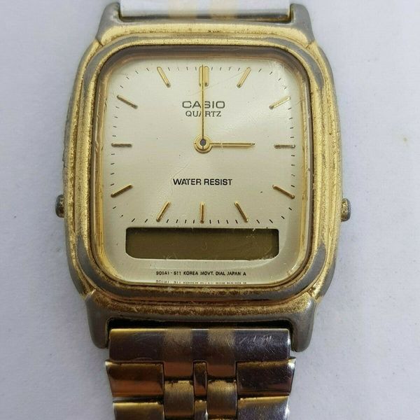 Vintage CASIO AQ-307 Analog Digital Watch(spares or repair ...
