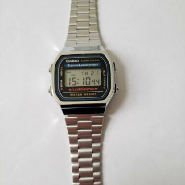 Casio Alarm Chrono Illuminator Watch (#3298 A168) - Stainless Steel/Water Resist | WatchCharts ...