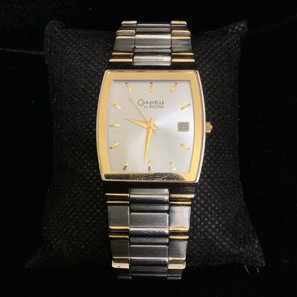 CARAVELLE BY BULOVA MEN'S 2 TONE WATCH W/CALENDAR 45B32 C869588 WITH ...