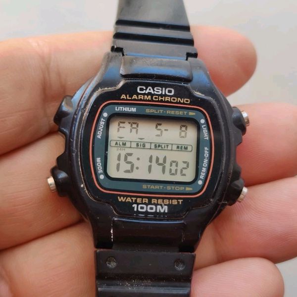 1992 Vintage CASIO Lithium W-725 (1000) Korea P 40mm watch ...
