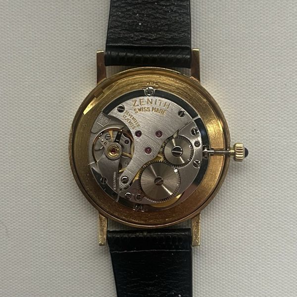 Vintage Mechanical Zenith Movado Museum Watch with Date 14K Solid Gold ...