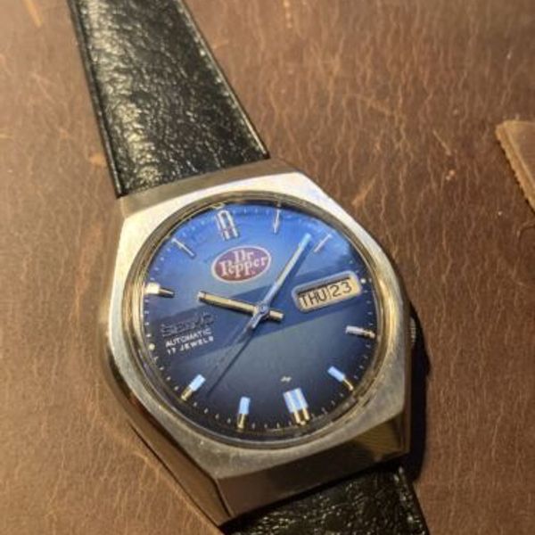 RARE! Vintage 1978 SEIKO Dr. Pepper Custom Dial Automatic Watch 7009 ...