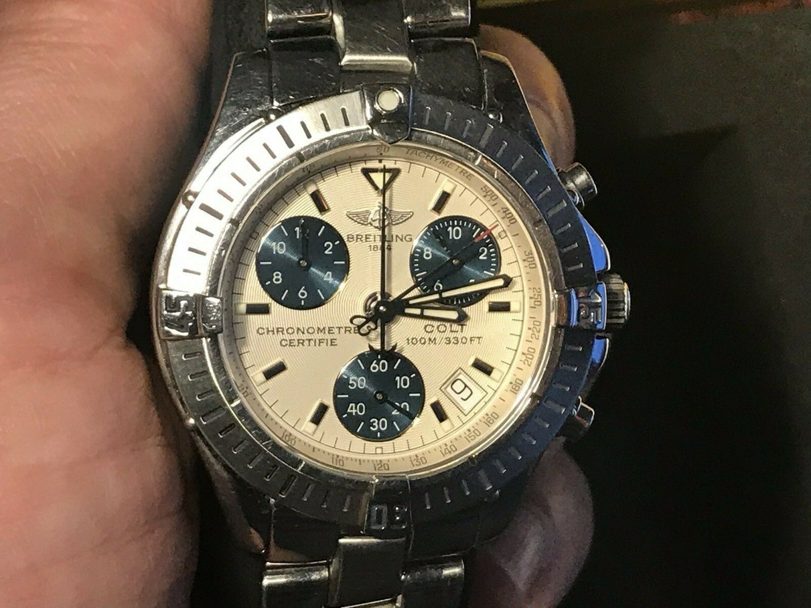 BREITLING COLT CHRONOGRAPH - A73350 WHITE DIAL, RECEIPT, BOX, CERT, NEW ...