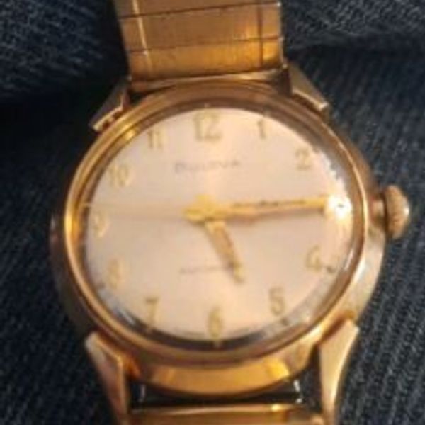 Bulova Mens Gold Watch Automatic Winding M7 (Look At Description, And ...