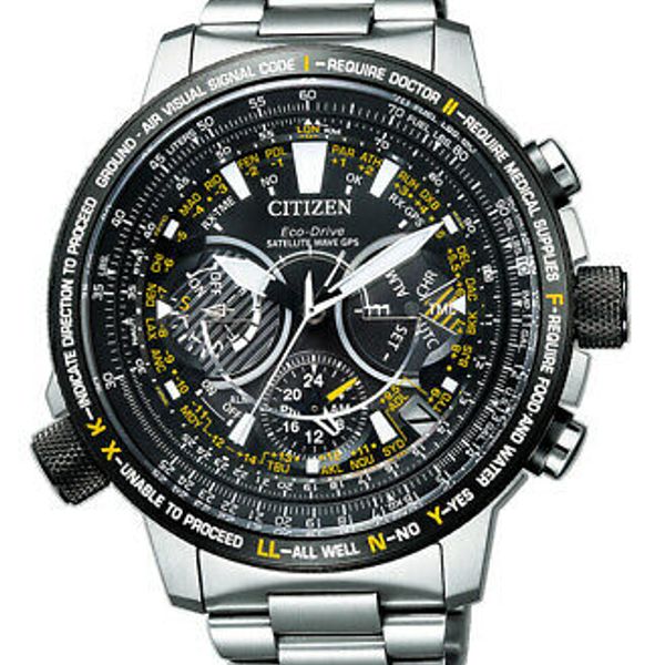 CITIZEN Eco-Drive SATELLITE WAVE - GPS CC7014-82E Solar Saphirglas ...