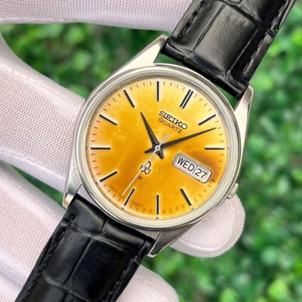 Vintage Seiko Type II Gold Patina Dial JDM Japan Men's Quartz Watch ...