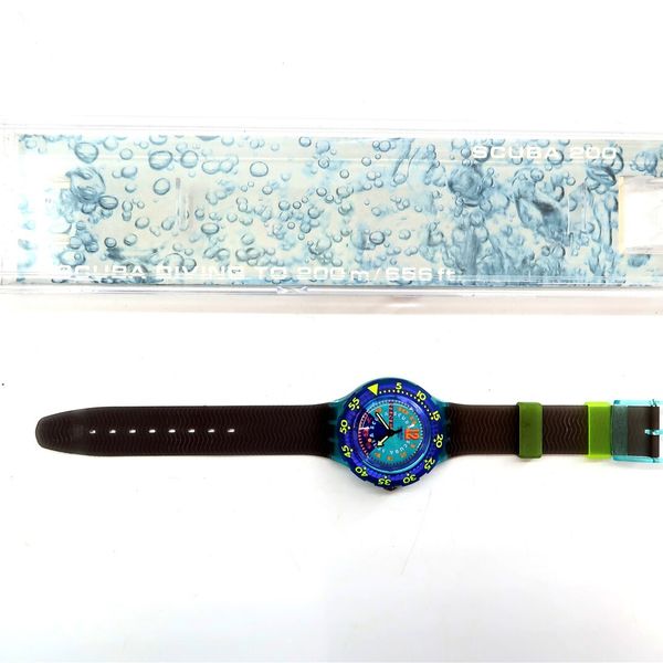 NEW Swatch Scuba 200 Watch BERMUDA TRIANGLE SDN106 with Case & Papers ...