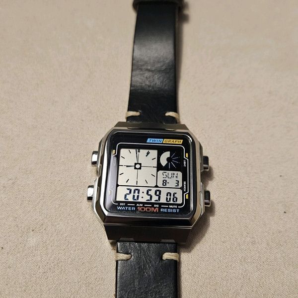 Casio LF20-1A SKXMOD "Twingraph" Mod 32.00mm Digital Watch ...
