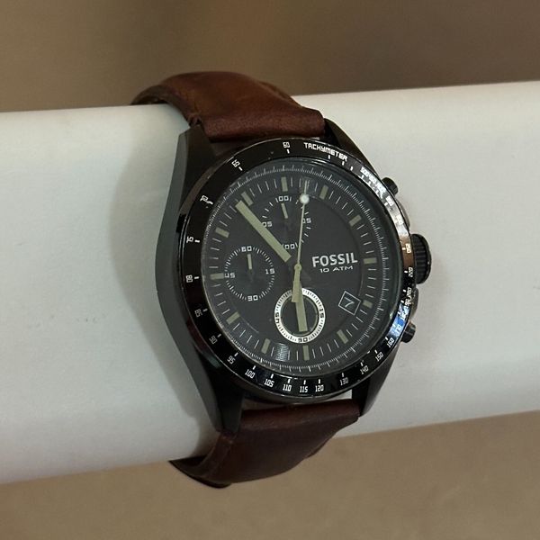 FOSSIL Men's Chronograph Watch Quartz Analog Date Tachymeter Water ...