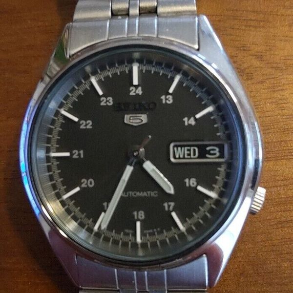 SEIKO 5 Automatic 7S26-6000 [Rare Numbers Black Dial] Watch Vintageã ...