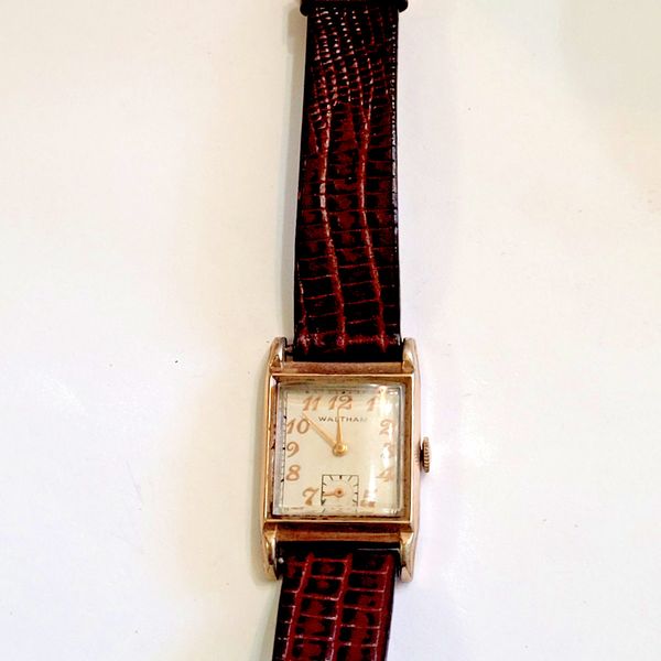 Vintage 1950's Waltham Tank Watch -- Running | WatchCharts Marketplace