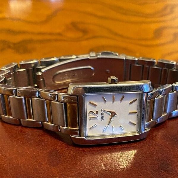 Women's Seiko Watch, Two Tone Link Bracelet Band,1N00-ORTO ...
