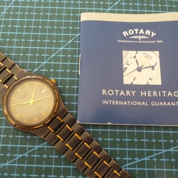 Men's Rotary Quartz Watch With Date Working Keeping Time | WatchCharts ...