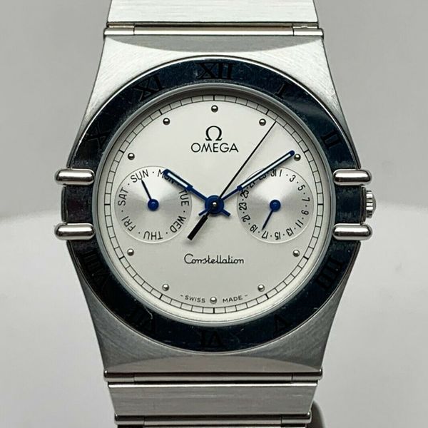 OMEGA Constellation Day Date Quartz ref 396.1070.1 Steel cir 1993 NEW ...
