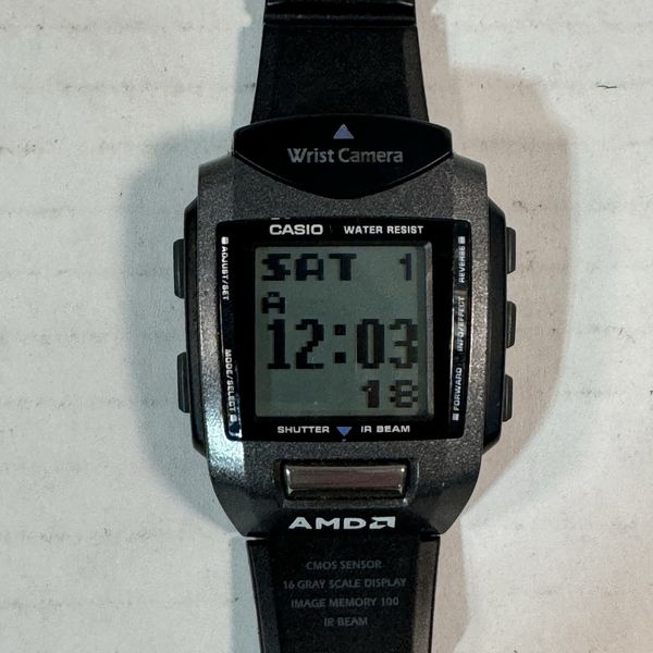 Vintage CASIO Wrist Camera WQV-1 2220 Digital Watch w/PC Link New ...