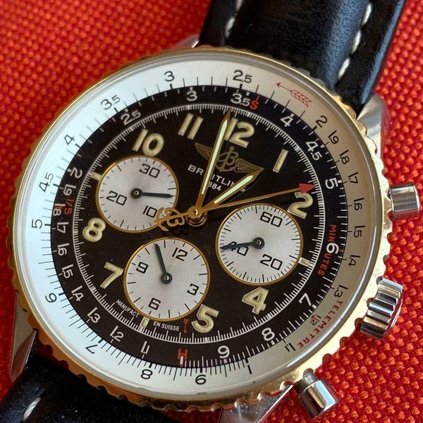 Vintage Breitling Navitimer Chrono Auto 18k/steel D30022 38mm Watch ...