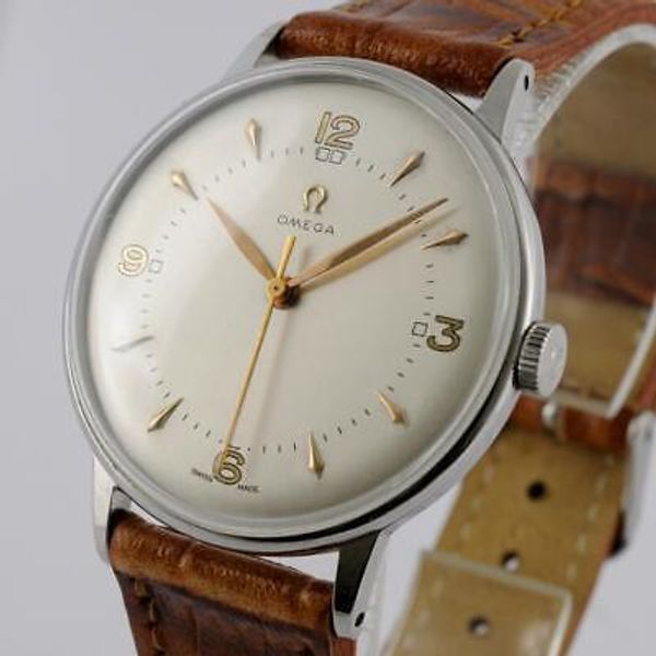 SWISS 1947' OMEGA REF 2325 JUMBO SIZE MANUAL WIND CAL 30T2 SC STEEL ...