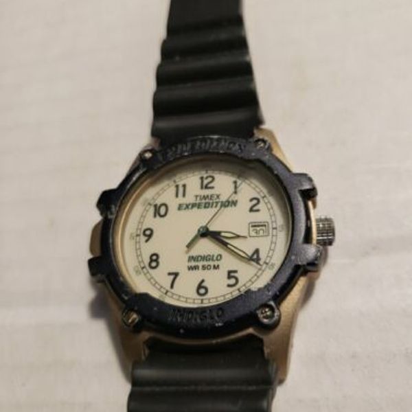 Vintage Timex Expedition Indiglo WR50M Men's Watch New Battery Read | WatchCharts Marketplace