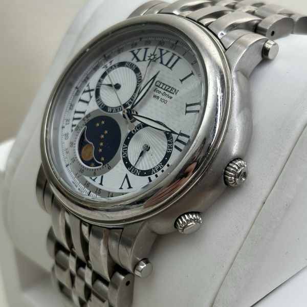 Citizen Eco-Drive Calibre 8651 Men's Moon Phase Watch Stainless 42mm ...