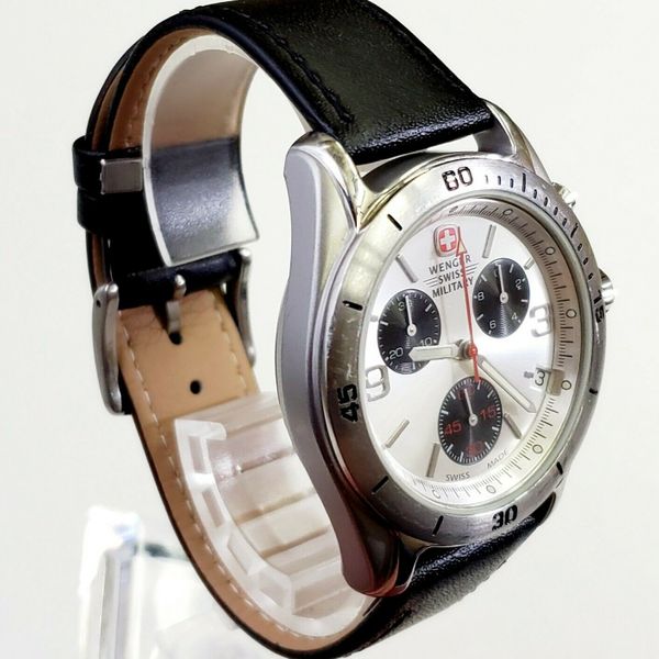 RARE,UNIQUE Men's SWISS CHRONOGRAPH Watch WENGER SWISS ARMY 79102 ...