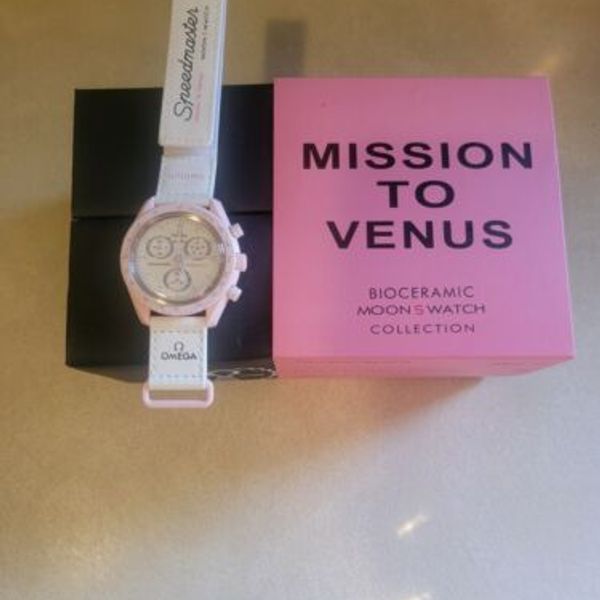 New Swatch x Omega Moonswatch Mission To Venus Watch & Box USA Seller ...