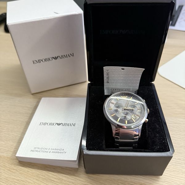 Emporio Armani AR11047 Menâ s Renato Chronograph Stainless Steel ...