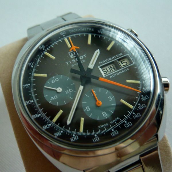 Tissot Vintage Navigator Automatic, ca. 1976 Lemania Cal. 5012 im ...