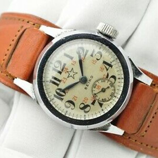 SEIKO Military Imperial Japanese Army 10 MORIS type MIJ Vintage 1940's ...