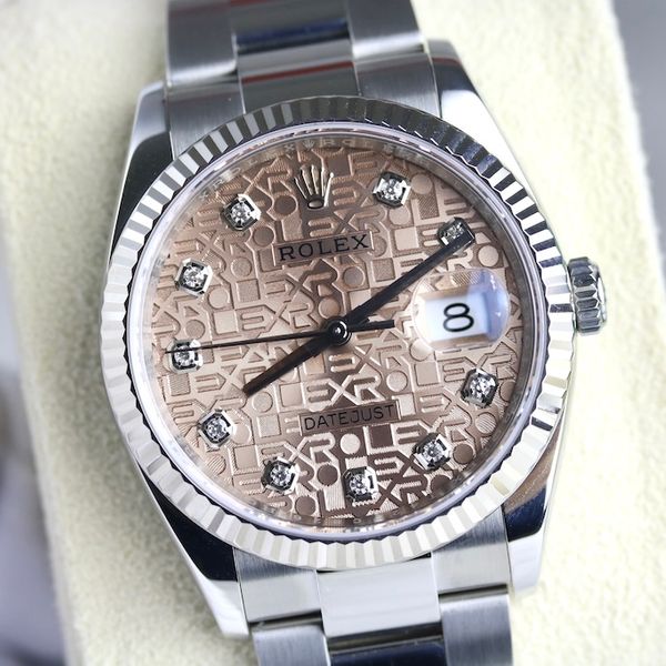 FS: 2021 Rolex 126234 Datejust Pink Computer Diamond Dial with Box ...
