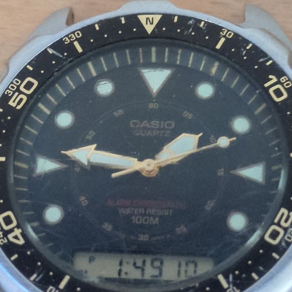 Casio 358 AMW-320C Analogue/Digital Men's Chronograph Watch - Working ...