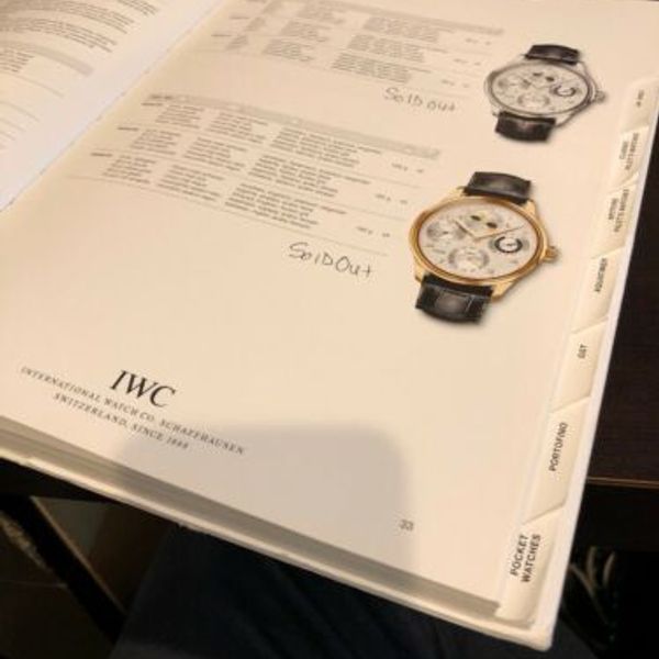IWC Official Dealer Workbook Circa 2004 | WatchCharts Marketplace