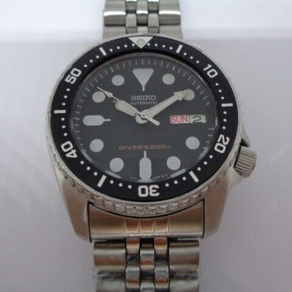 Seiko Diver Mens Watch Day & Date 7S26-0030 Black Dial SKX013 Sn ...