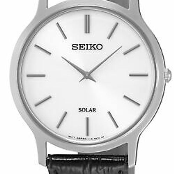 SEIKO Men's Solar Quartz Stainless Steel Case,Leather Strap,30m WR , SUP873 | WatchCharts ...