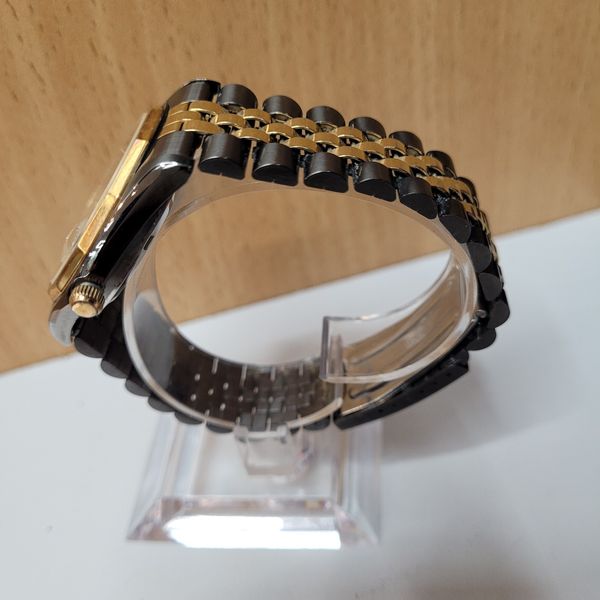 Rotary 4333 Two-Tone gunmetal gold plated Men's Wristwatch ...
