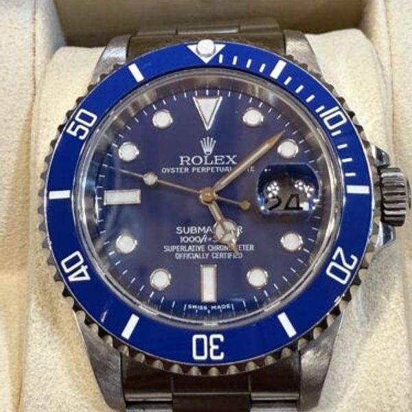 Rolex Submariner 16610 40mm-Custom Blue Ceramic Bezel & Blue Dial ...