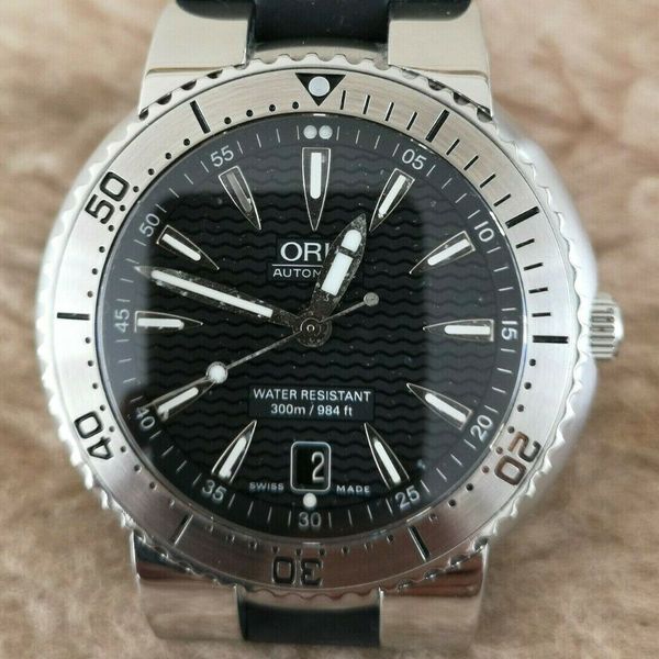 ORIS TT1 DIVERS Date Ref 7533 Stainless Steel & Rubber Automatic 43mm ...