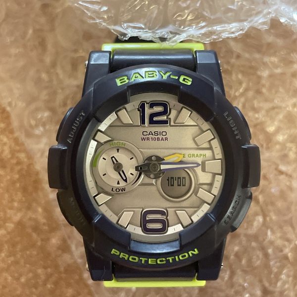 Casio Baby-G WR10BAR Shock Resistant Analog Digital Watch Navy/Neon â ...