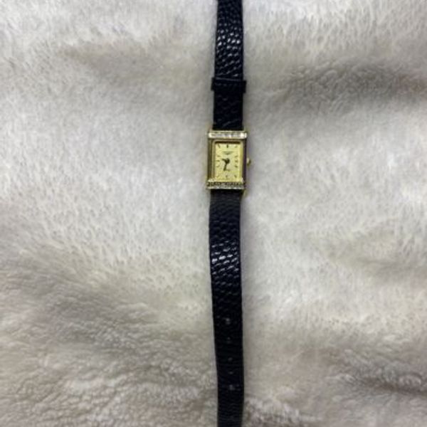 VINTAGE Diamond bezel Longines 0961 Swiss Quarts gold tone ladies watch ...