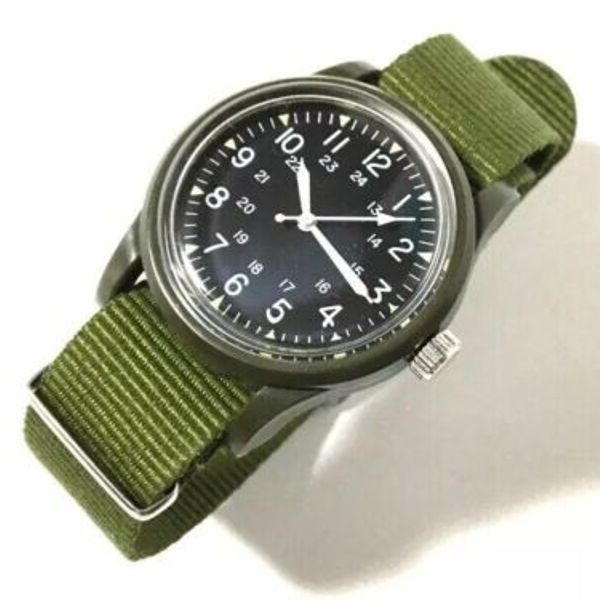 Daiso Military Watch Milli Watch Olive Millitary Green No Open ...
