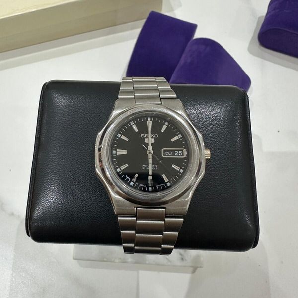 Seiko 5 Men's Black Watch - SNKK47 ARABIC DAY DATE | WatchCharts ...