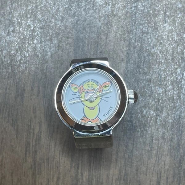 Timex Disney Winnie The Pooh Tigger Ring Watch -Tested- Works Runs w ...